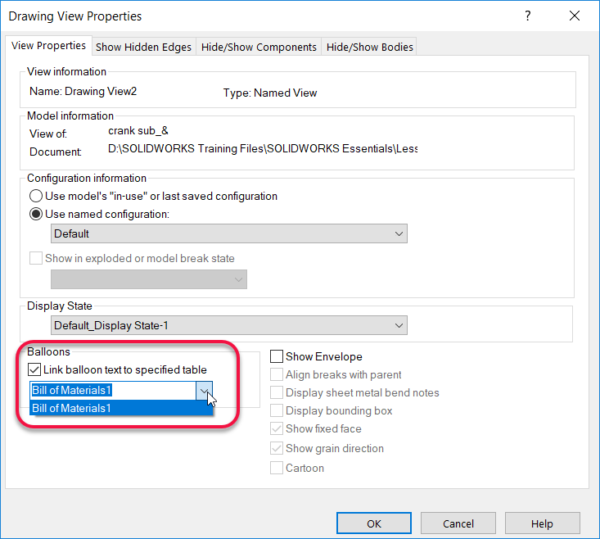 How to Link a Bill of Materials to a View in SOLIDWORKS - GSC
