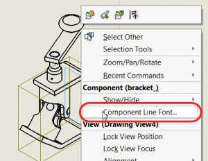 SOLIDWORKS Changing a Component Color in Drawing View | GSC