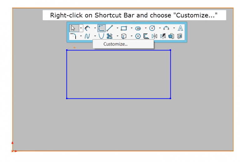 Solidworks Tip Adding Feature Tools To Your Sketch Shortcut Bar Gsc