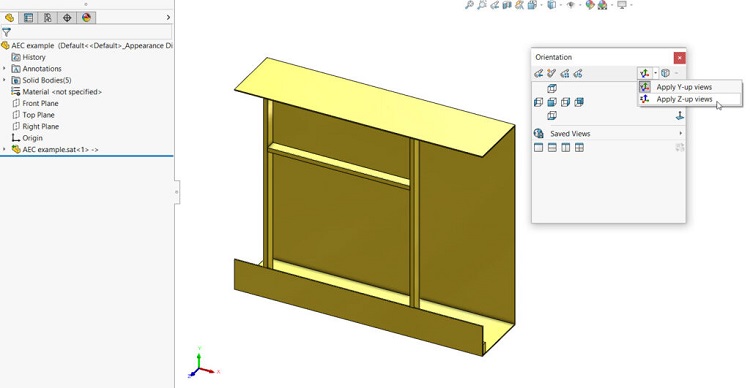 Which Way Is Up Z Axis In SOLIDWORKS Using The Coordinate Icon
