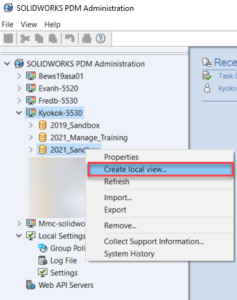 How to Create a Vault View in SOLIDWORKS PDM - GSC