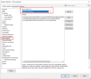 How to Use a Shared SOLIDWORKS Material Library | GSC