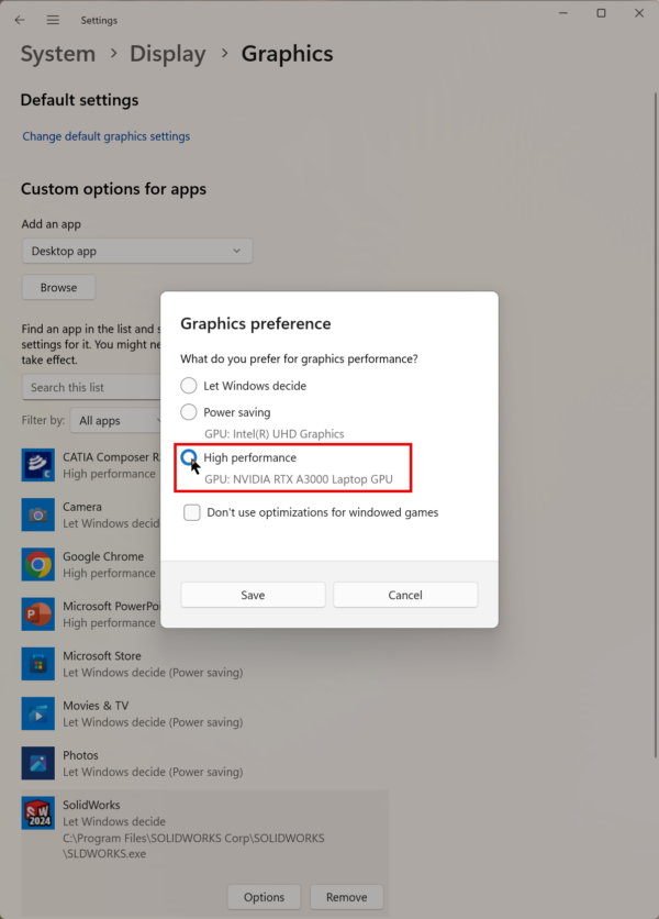 Windows 11, Graphics Hardware, and SOLIDWORKS Products - GSC